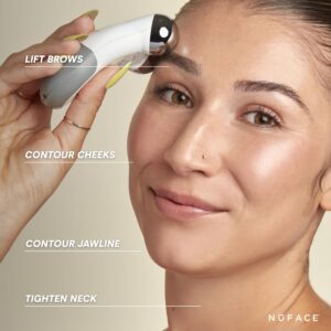 NuFACE MINI Classic Microcurrent Facial Device Kit - Face Sculpting Tool & Neck Tightening Device to Contour, Lift, Smooth & Tone + Activating Aqua Conductive Gel for Microcurrent Treatment