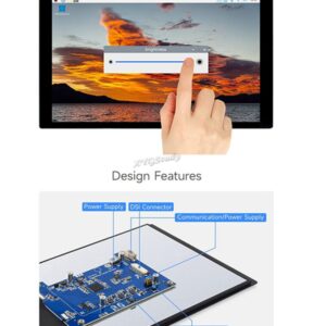 10.1inch IPS DSI Capacitive 1280×800 Touch Optical Display Panel Screen for Raspberry Pi 4B/3B+/3A+, CM3/3+/4 @XYGStudy (10.1inch DSI LCD (C))