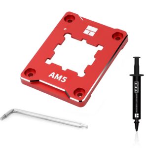 thermalright asf-red am5 cpu holder, corrective anti-bending fixing frame, am5 full-fit fixed non-marking mounter, am5 anti-bending contact frame, cpu cooler standard.…