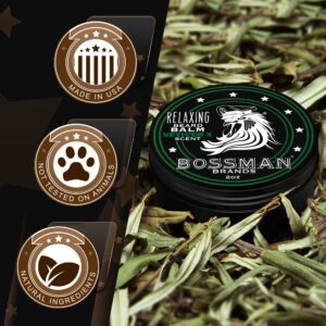 Bossman Relaxing Beard Balm - Tamer, Thickener, Relaxer and Softener Cream and Beard Care Product - Made in USA (Vetiver X Scent)