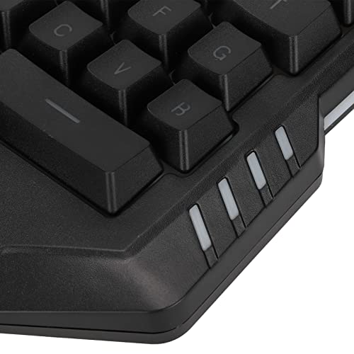 35 Keys One Handed Gaming Keyboard with LED Backlight, Ergonomic Design Professional Gaming Keyboard for Win 2000, Win XP, Win Me, Vista, Win 7