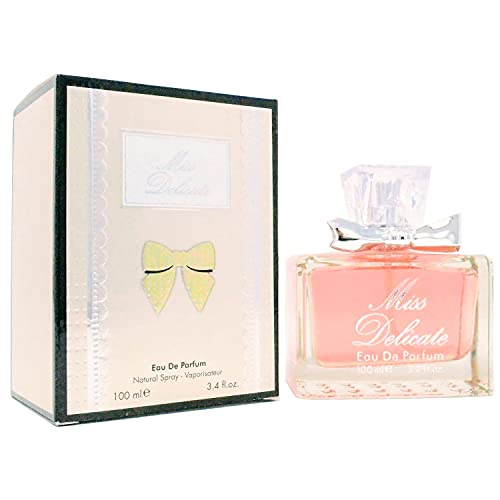 META-BOSEM Miss Delicate, Women Perfume Eau de Parfum Natural Spray - Floral Fresh Scent - Sweet Fragrance - Great Holiday Gift - for All Day Use - a Classic Bottle, 3.4 Fluid Ounce/100Ml