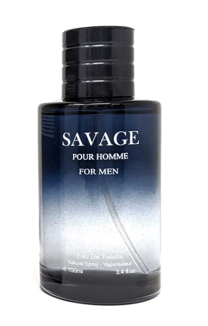 INSPIRE SCENTS Savage Pour Homme & Blue for Men Cologne Combo Set, Eau De Toilette Natural Spray Fragrance for Men, Wonderful Gift, Masculine Scent 3.4 Fl Oz Each (Pack of 2) Clashoky