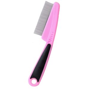 trism stainless steel fine tooth comb dandruff comb, professional fine tooth hair comb for kids and adults