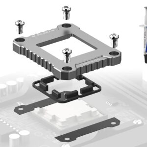 ElecGear AMD CPU Contact Frame for Ryzen 7000 Zen4 Series, Aluminum Mod ILM for AMD AM5 LGA1718 Socket, Replacement CPU Fixing Buckle with Thermal Paste Guard