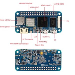 youyeetoo Banana pi M2 Zero Open Source Singal Board Computer, 512MB SDRAM Mini HDMI onboard WiFi (AP6212) & Bluetooth, Support Raspbian Android Armbian RetroPie Ubuntu (Heat Sink Set)