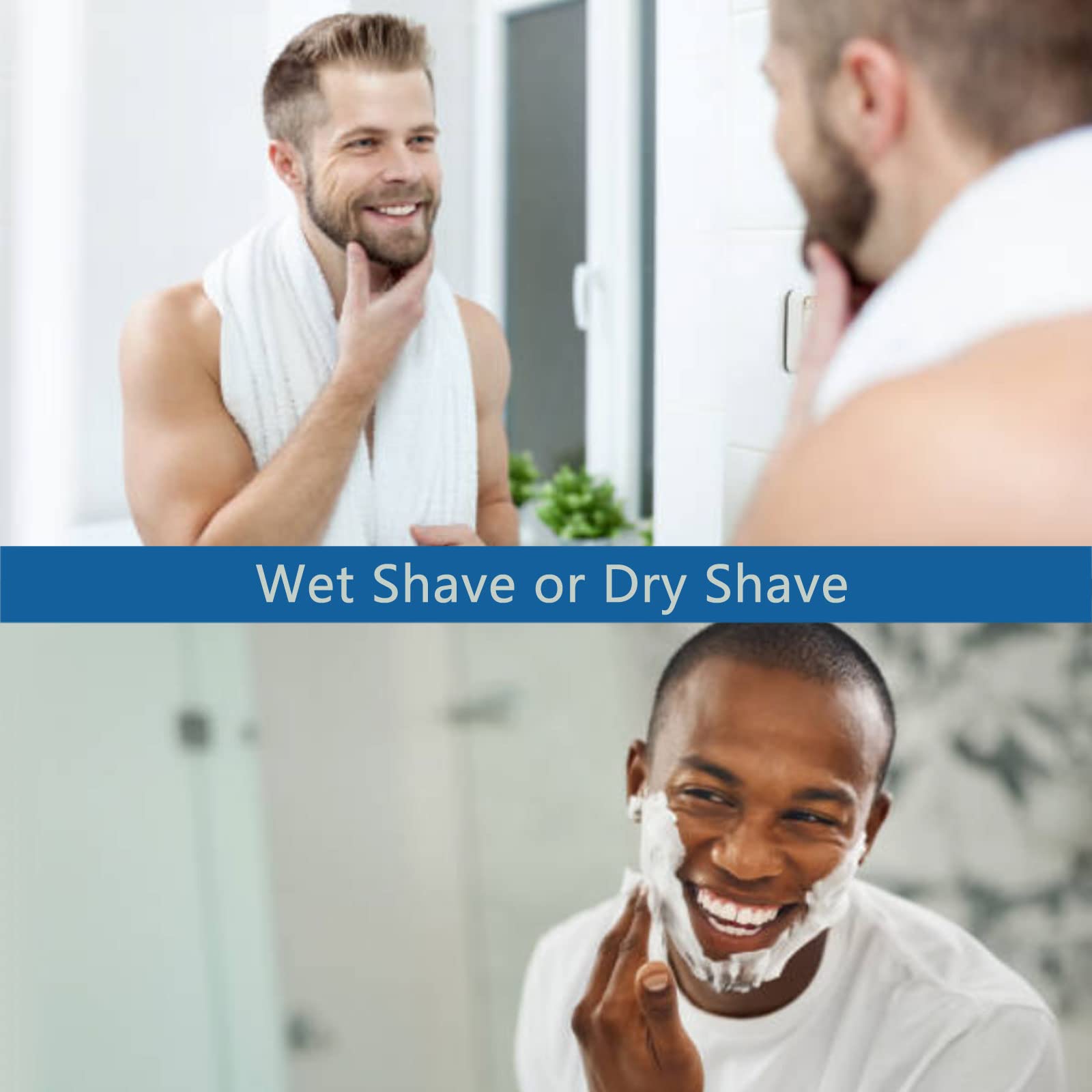 Gleway SH60/72 Replacement Heads Compatible with Philips Series 6000 Razor Shavers SH60 Shaver Replacement Blades Skin Protect Super Compatible with Norelco Series 6000 Model S6810/82, S6850/85