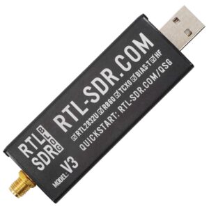 rtl-sdr blog v3 r860 rtl2832u 1ppm tcxo sma software defined radio (dongle only) (black)