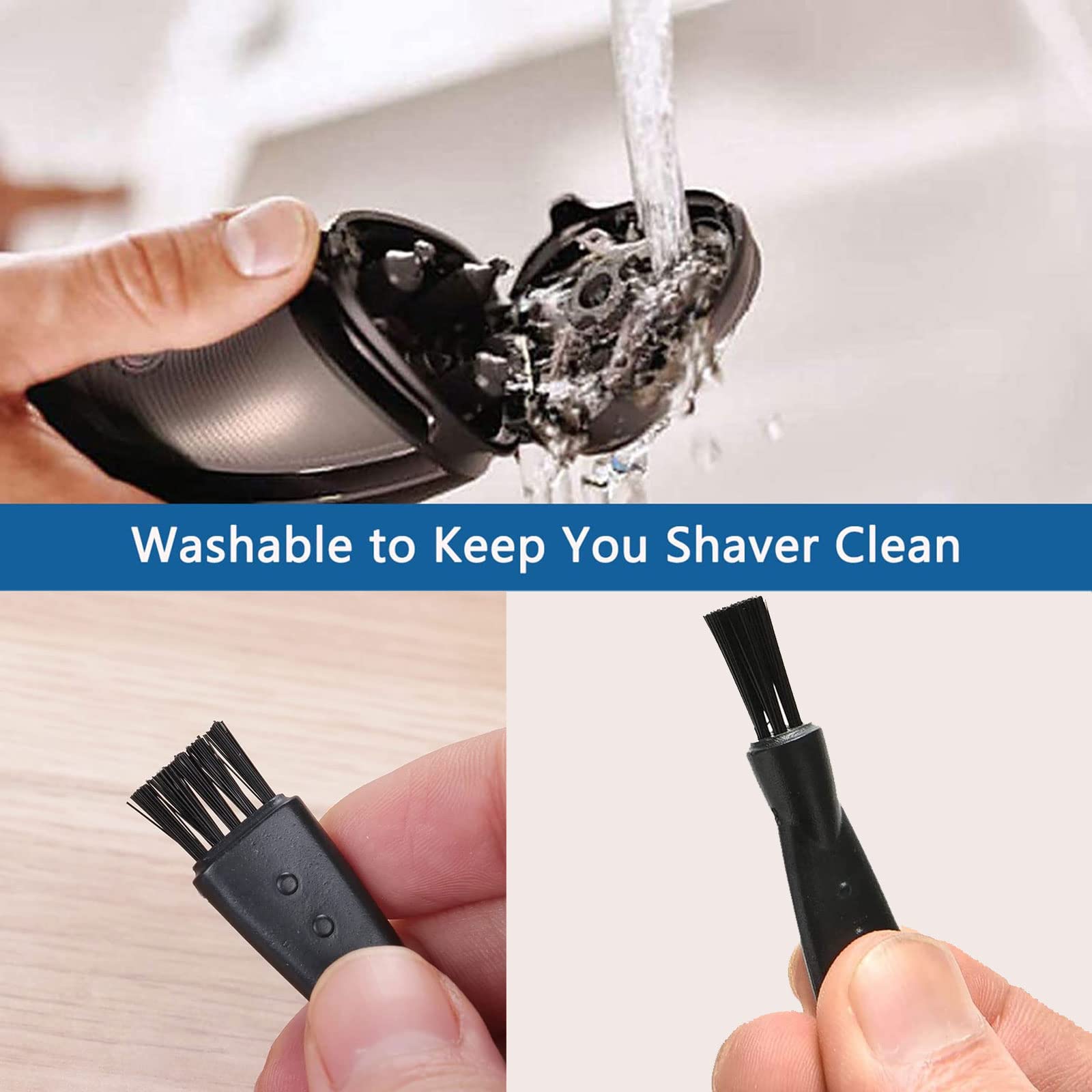 Gleway SH60/72 Replacement Heads Compatible with Philips Series 6000 Razor Shavers SH60 Shaver Replacement Blades Skin Protect Super Compatible with Norelco Series 6000 Model S6810/82, S6850/85