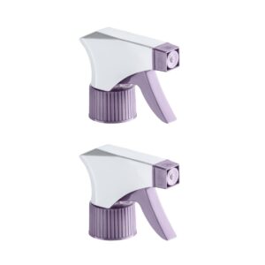 dompel trigger sprayers valves, color lilac, thread 28/410, made with stainless steel springs and glass balls, with spray and stream model 101d. (spray heads only, bottles not included) (2)