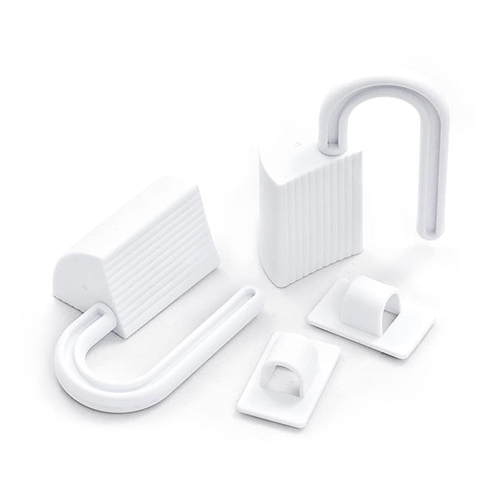 2Pcs Door Stoppers, Flexible Door Stop Hanger on Hinge, Keep Door Opening, Avoid Crushing Baby's Finger or Lock Baby Inside, Suitable for 9mm Door Seam, Do Not Cause Wood Door Wear and Tear