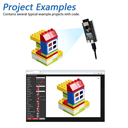 FREENOVE ESP32-S3-WROOM CAM Board (Compatible with Arduino IDE), Onboard Camera Wireless, Python C Code, Detailed Tutorial, Example Projects