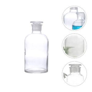 TEHAUX 1pc Reagent Bottle Sample Bottle Chemicals Bottle Sample Sealing Bottle Chemicals Glass Bottle