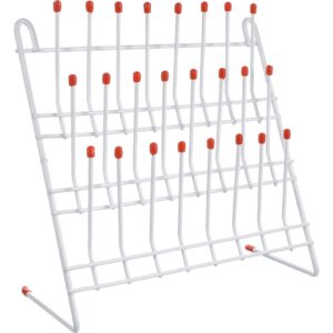 tehaux lab drying rack, laboratory beaker drying holder 24 pegs laboratory glassware drying rack tube drying draining rack beaker drying equipment vertical bottle drying rack for lab