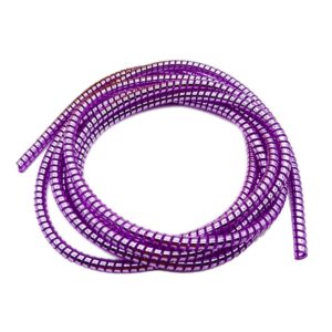 spring protection cover cable, colorful cable saver wrap, 1.4m wire cord protector, usb cable protector cable winder(purple)