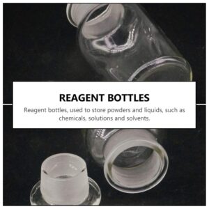 TEHAUX 1pc Reagent Bottle Sample Bottle Chemicals Bottle Sample Sealing Bottle Chemicals Glass Bottle