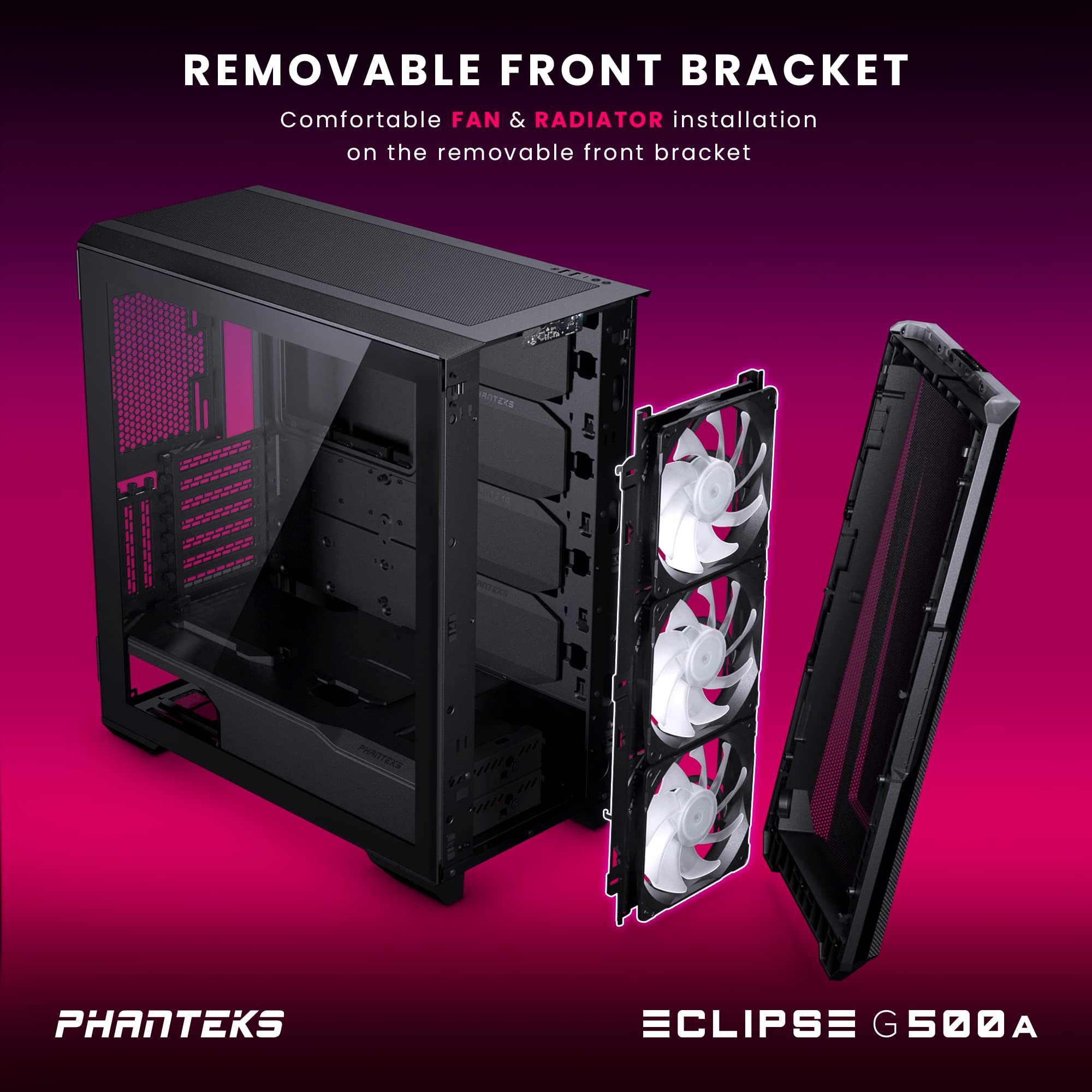 Phanteks Eclipse G500A Mid Tower Case, DRGB, Black