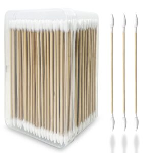 400pcs precision gun cleaning swabs, double ended cotton swabs, 6 inch long cotton swab in storage box - pointed cotton swabs, bamboo cotton swabs lint free for gun cleaning, electronic, makeup…