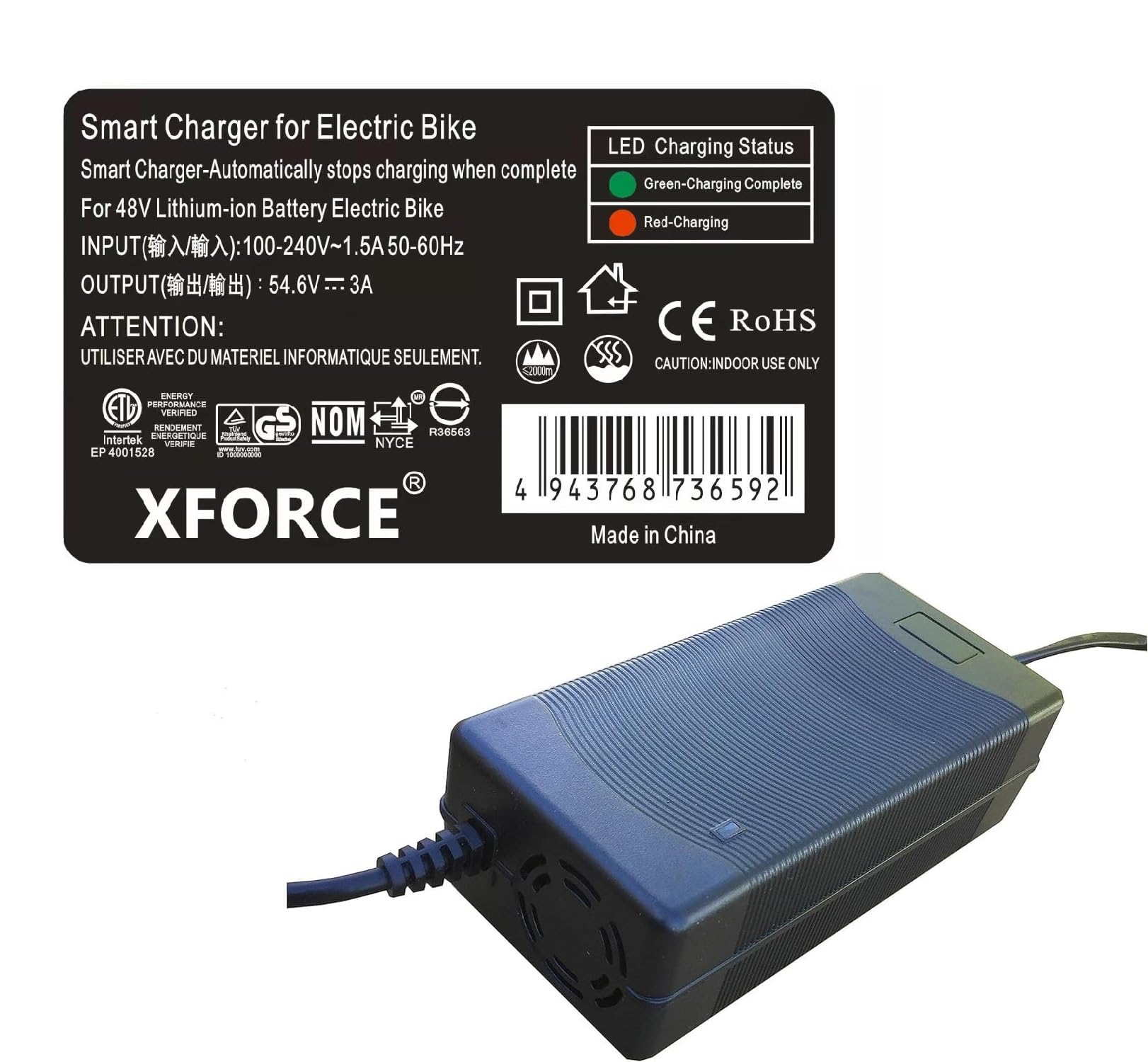 3 Amps Smart Charger Compatible with Jetson Haze Electric Bike