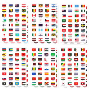 benbo 384pcs world flag stickers flag stickers country sticker country flags of the world sticker 192 countries flag stickers for school, journal, scrapbook