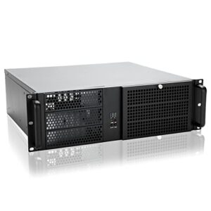 rackchoice 3u rackmount server chassis atx/matx with 3x5.25 support ps2 psu w/side 80mm or bottom 120mm fan or sfx psu, dust filter bracket infront easy maintenace