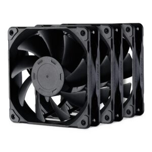 phanteks m25-120 fan, high-airflow radiator performance, pwm control up to 2000rpm, daisy-chain cable, black (3-pack)