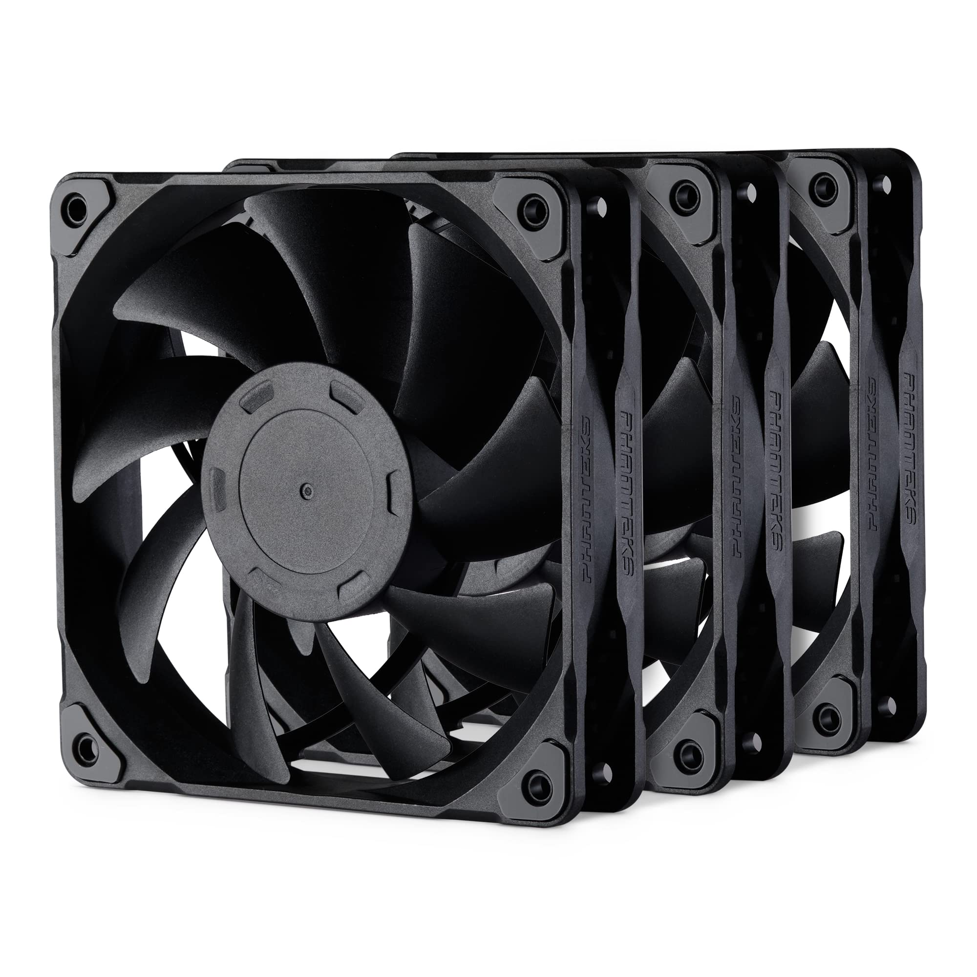 Phanteks M25-120 Fan, High-Airflow Radiator Performance, PWM Control up to 2000RPM, Daisy-Chain Cable, Black (3-Pack)