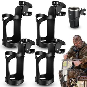 jetec cup holder for tree stand hunting climbing sticks for hunting tree stand cup holder 360 degree rotatable universal cup holder deer stand accessories for hunting stroller(4 pcs)