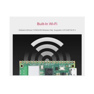 waveshare Pre-Soldered Raspberry Pi Pico W Microcontroller Board Basic Kit,Built-in WiFi,Supports 2.4/5 GHZ Wi-Fi 4,Based On RP2040 Dual-Core Processor