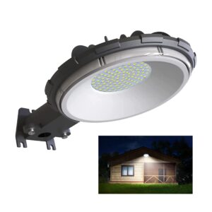 houhai led barn light, dusk to dawn outdoor lighting with 100w 10000lm 6000k daylight, ip65 waterproof outdoor security flood lights for garage yard street warehouse use