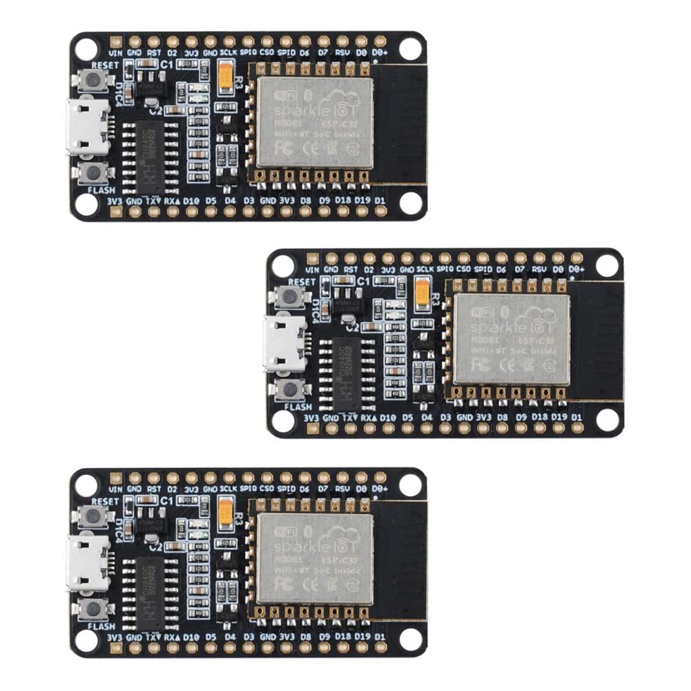 DIYmall NiceMCU-C3F V1.0 ESP32-C3 WiFi+Blue-Tooth Development Board, 4MB Flash 32-bit RISC-V Single-core Processor for IoT Smart Home (Pack of 3)