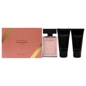 narciso rodriguez musc noir rose 1.6oz edp spray, 1.6oz body lotion, 1.6oz shower gel women 3 pc gift set