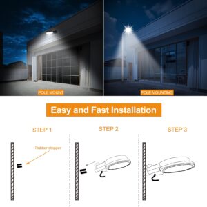 Houhai LED Barn Light, Dusk to Dawn Outdoor Lighting with 100W 10000LM 6000K Daylight, IP65 Waterproof Outdoor Security Flood Lights for Garage Yard Street Warehouse Use