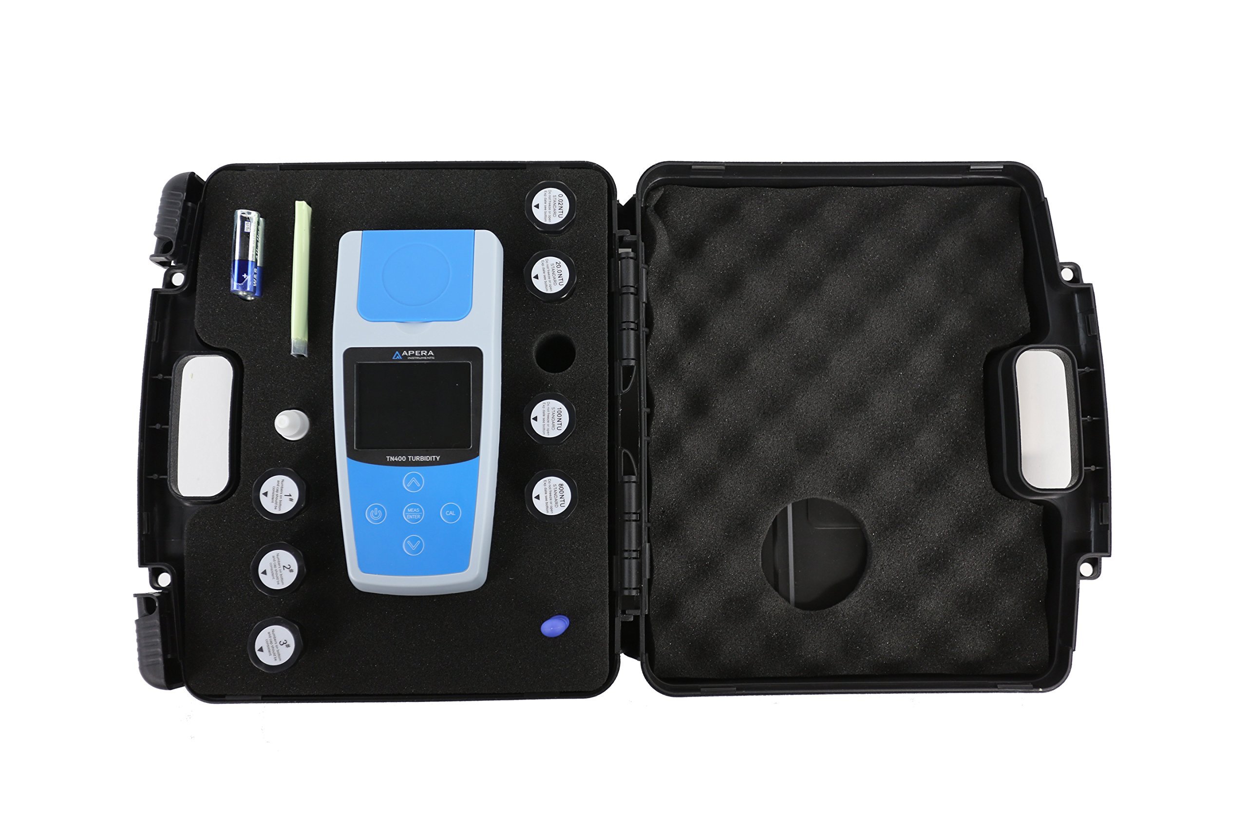 Apera Instruments, LLC-AI481 TN400 Portable Turbidity Meter & AI316 Premium Series PC60 5-in-1 Waterproof pH/EC (Conductivity) /TDS (ppm) /Salinity (PPT) /Temp. Multi-Parameter Pocket Tester Kit