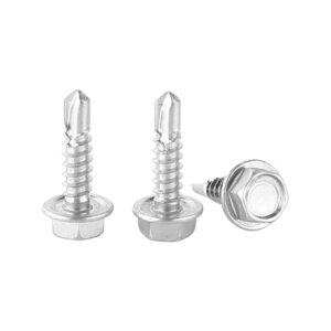 #10x3/4'' hex washer head self-drilling tek screws, zinc-plated steel,100pcs/box