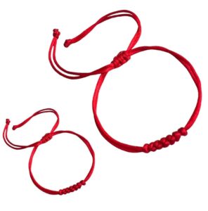 phitecus red bracelet protection for newborn/baby girl/baby boy/girl and boy/mommy and me/family and me. amulet for children. string for good luck and the evil eye. (mommy and me)