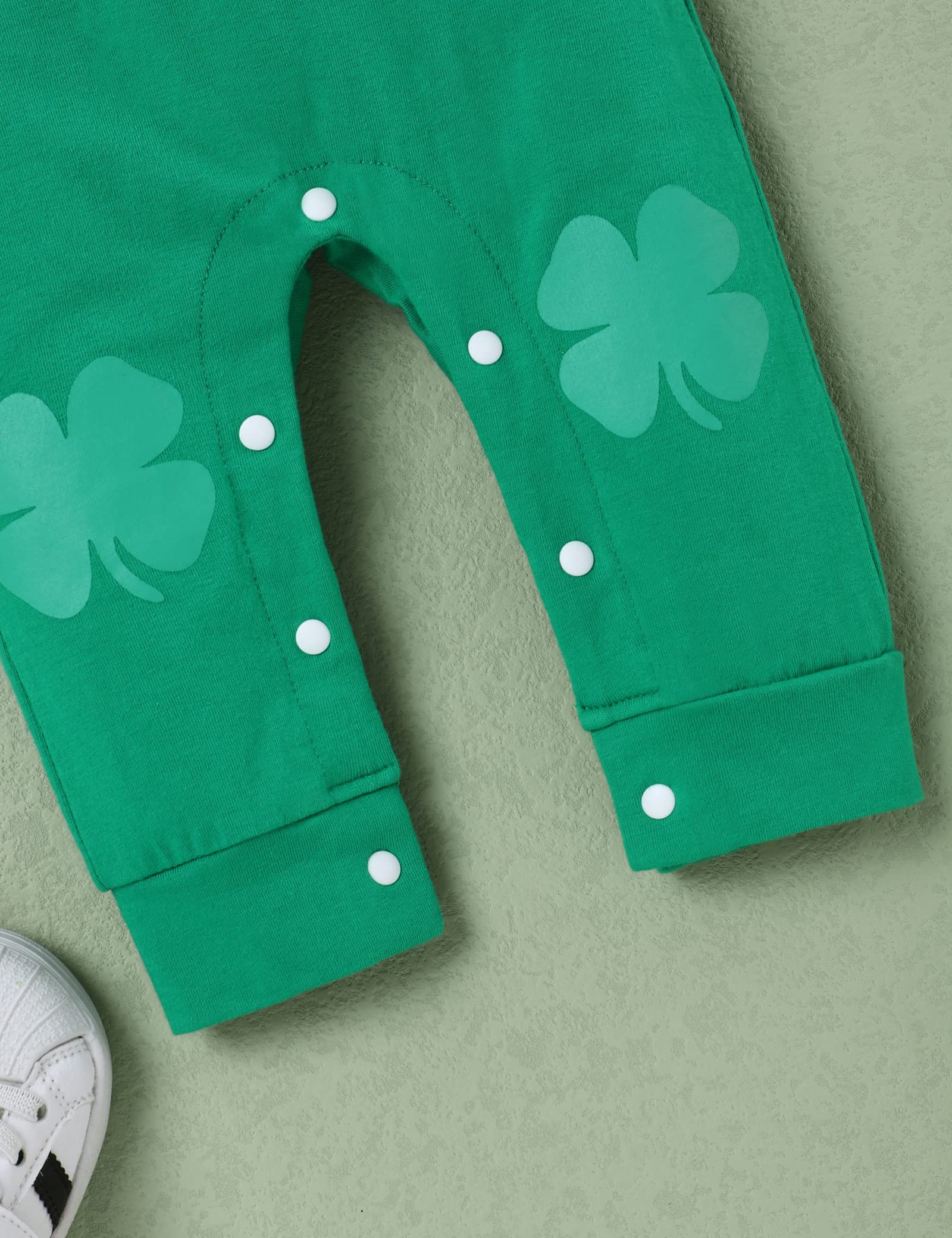 Baby Boy My First St Patricks Day Outfits Bow Gentleman Striped Top Lucky Clover Overalls Set 3PC 3-6 Months