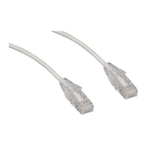 cable central llc (5 pack) slim cat6a white copper ethernet cable, 10 gigabit, snagless/molded boot, 500 mhz, 1 feet