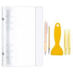 fortunemee sturdy material display album, white, polypropylene, plastic, 80 sheets, 23x17.7x2.3cm