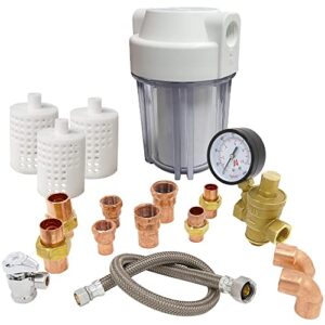 steamspa comprehensive components complete essentials installation kit with water filter set for generator setup | stmkit-02