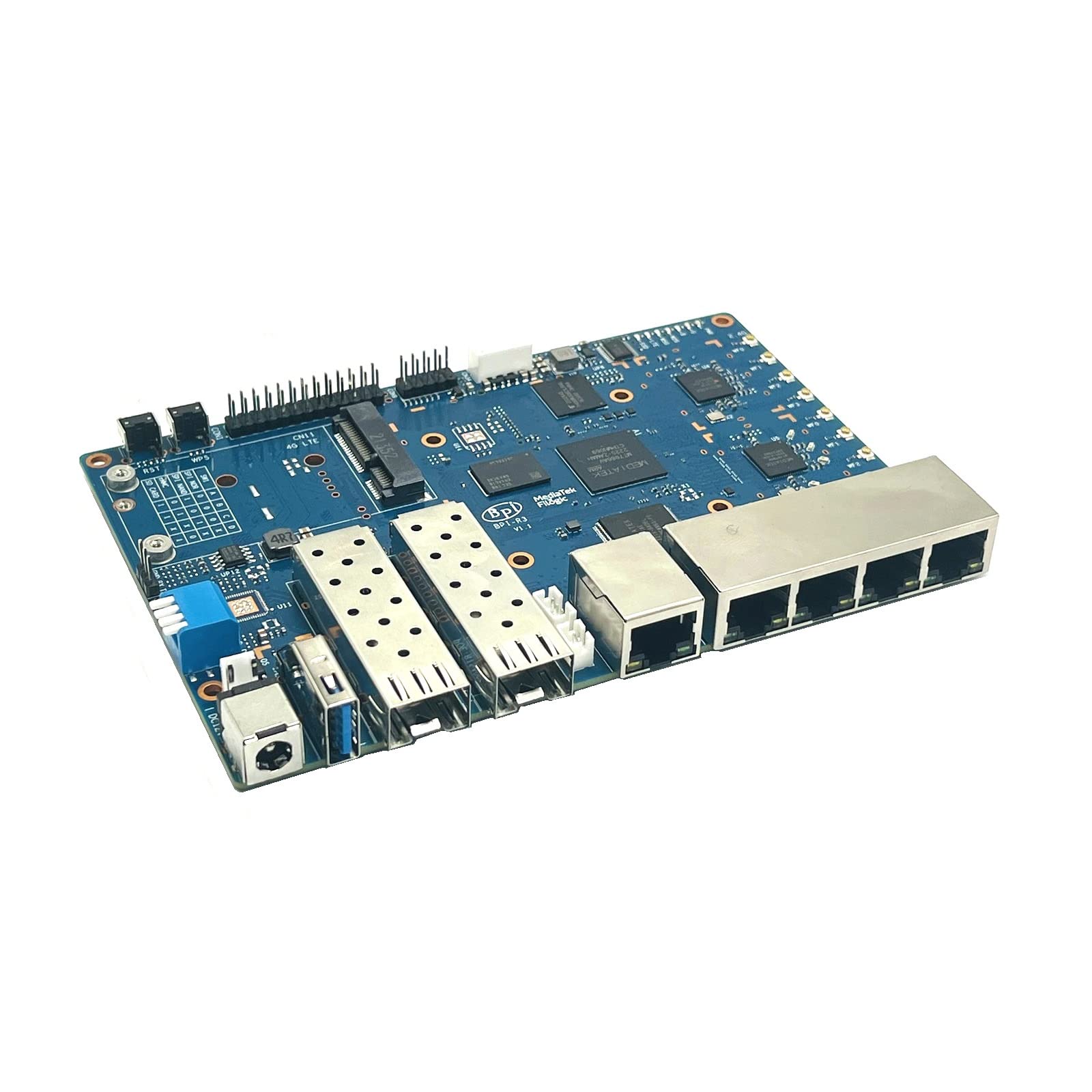 youyeetoo BPI-R3 Router Development Board MediaTek MT7986 8G EMMC with 2X SFP 2.5GbE/ 5X RJ45 GbE (Antenna Bundle)