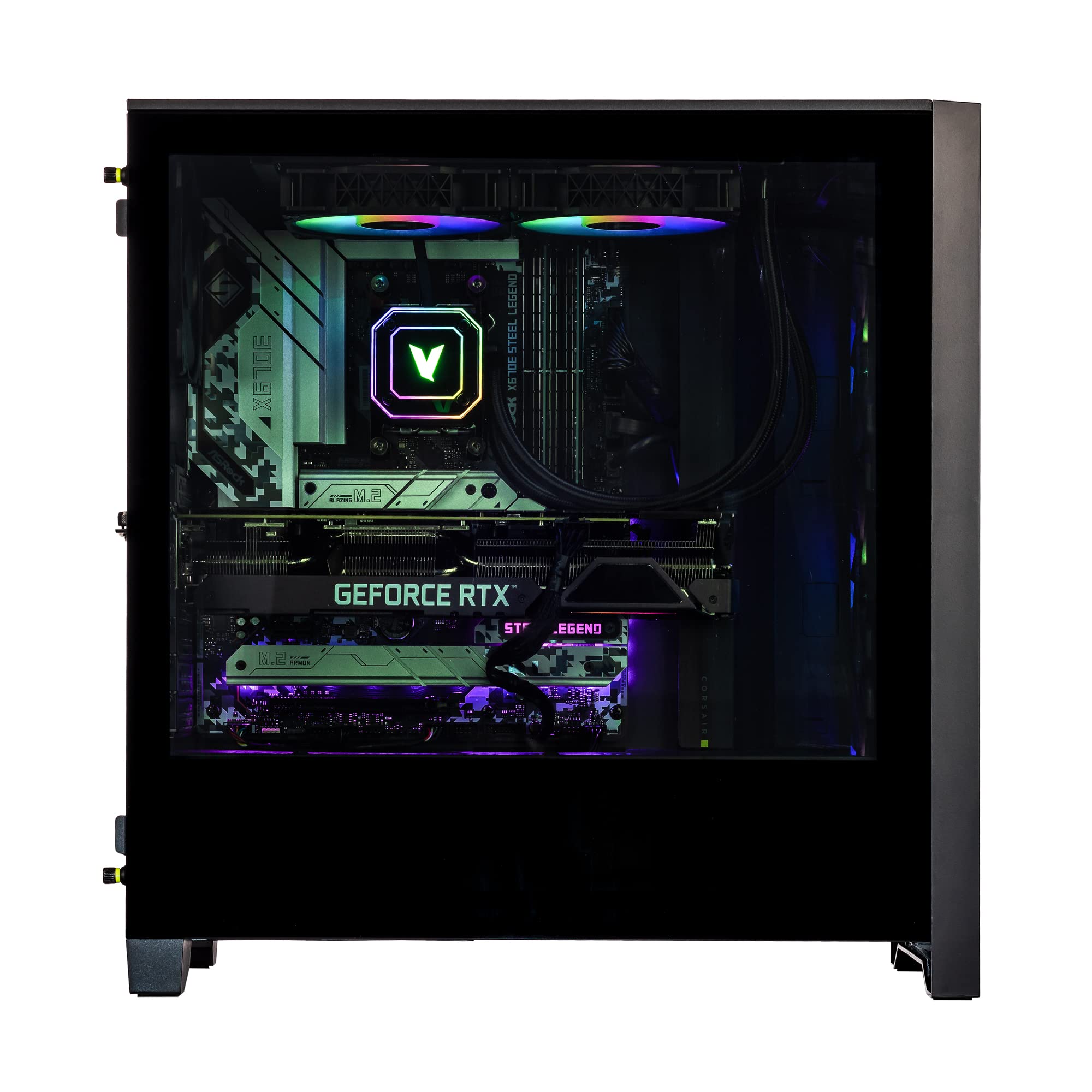 Velztorm Armix Custom Built Gaming Desktop PC (AMD Ryzen 9 7900X 12-Core, GeForce RTX 4080 16GB, 32GB DDR5 4800MHz RAM, 1TB PCIe SSD + 2TB HDD (3.5), Wifi, USB 3.2, HDMI, Bluetooth, Win 10 Pro)