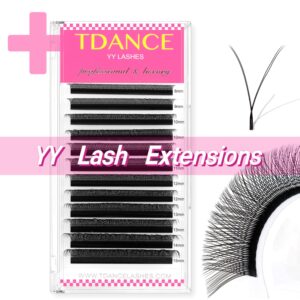 tdance classic lashes d curl 0.18mm thickness 8-15mm + yy eyelash extensions c curl 0.07mm thickness 8-15mm