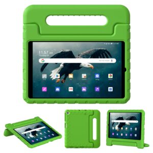 thoreta kids case for lg g pad 5 10.1 fhd tablet 2019 released, shockproof lightweight sturdy protection cover with convertible handle stand, model: lm-t600/lm-t605, green