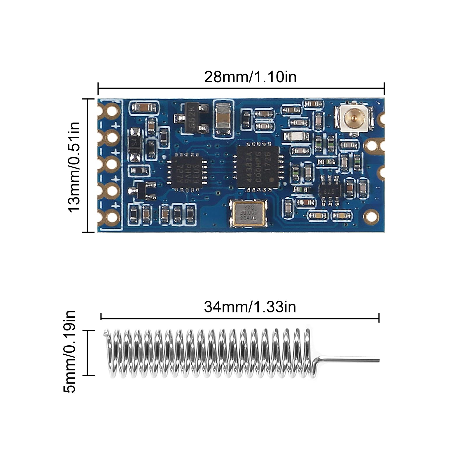 3pcs HC-12 433Mhz SI4463 SI4438 Wireless Serial Port Module 1000M Replace Bluetooth with Antenna