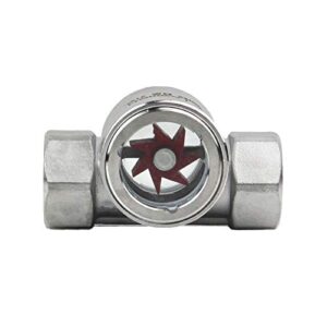 1/2"npt stainless steel 304 sight water flow indicator with impeller 362psi 2.5mpa