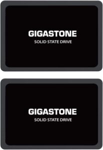 gigastone sata ssd 500gb (2-pack) 2.5 inch ssd 520mb/s upgrade laptop pc memory and storage ps4 hdd replacement 2.5" internal solid state hard drives sata iii slc cache 3d nand increase performance