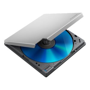 pioneer external blu-ray drive bdr-xd08s usb 3.2 gen1 (usb type-c) / 2.0 slim portable bd/dvd/cd writer silver