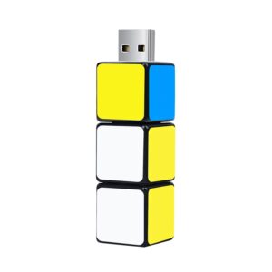 leizhan cute usb flash drive computer memory stick usb pendrive for teachers, students, family and friends (64gb, magic cube)