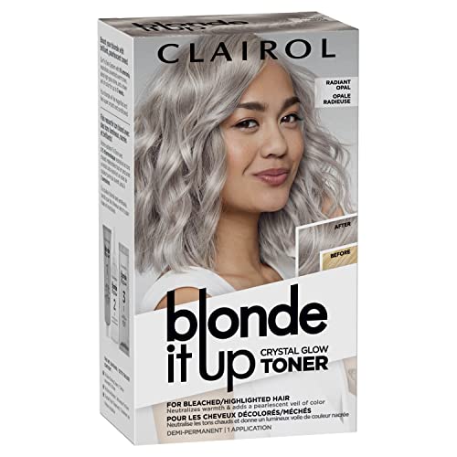 Clairol Blonde It Up Crystal Glow Toners Demi-Permanent Hair Dye, Radiant Opal Hair Color, Pack of 1